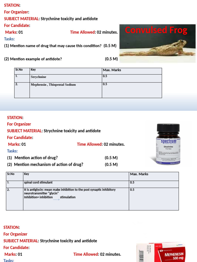 Strychnine Toxicity and Antidote Answers | PDF | Synapse | Neurophysiology