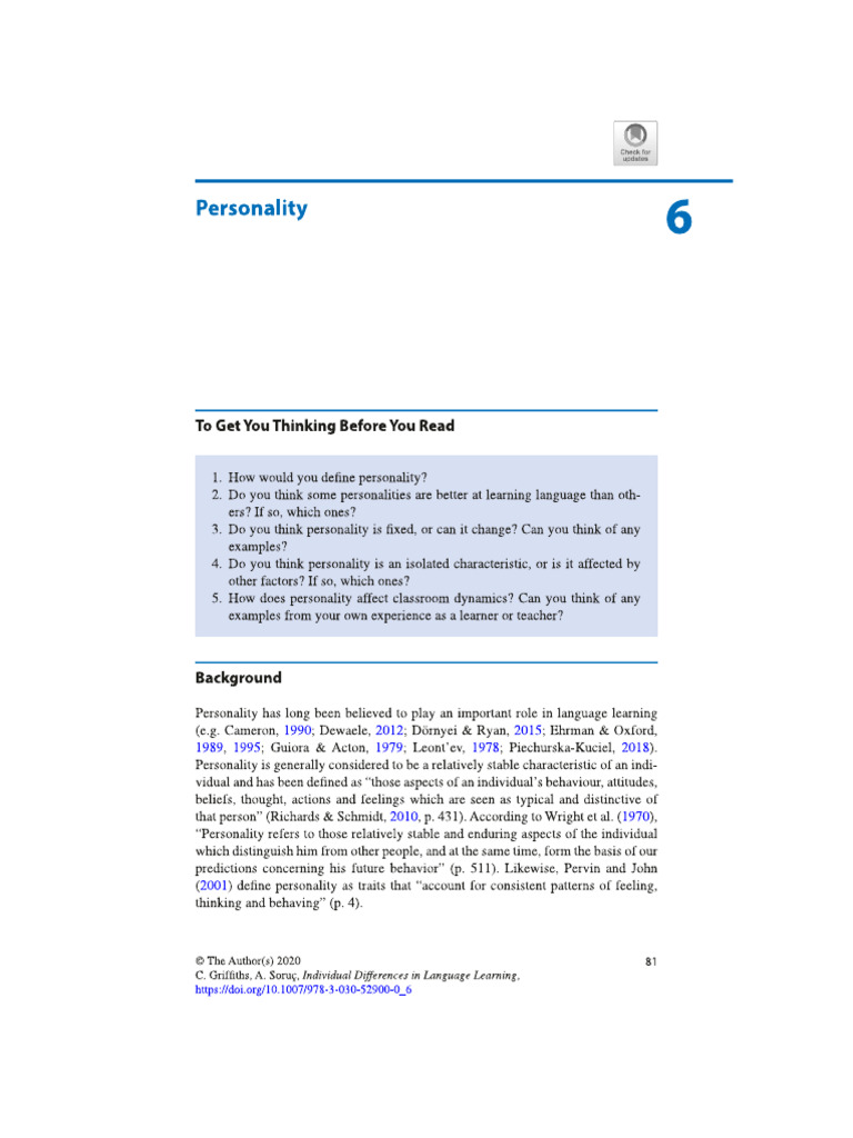Chapter 6-Personality_Student Copy | PDF