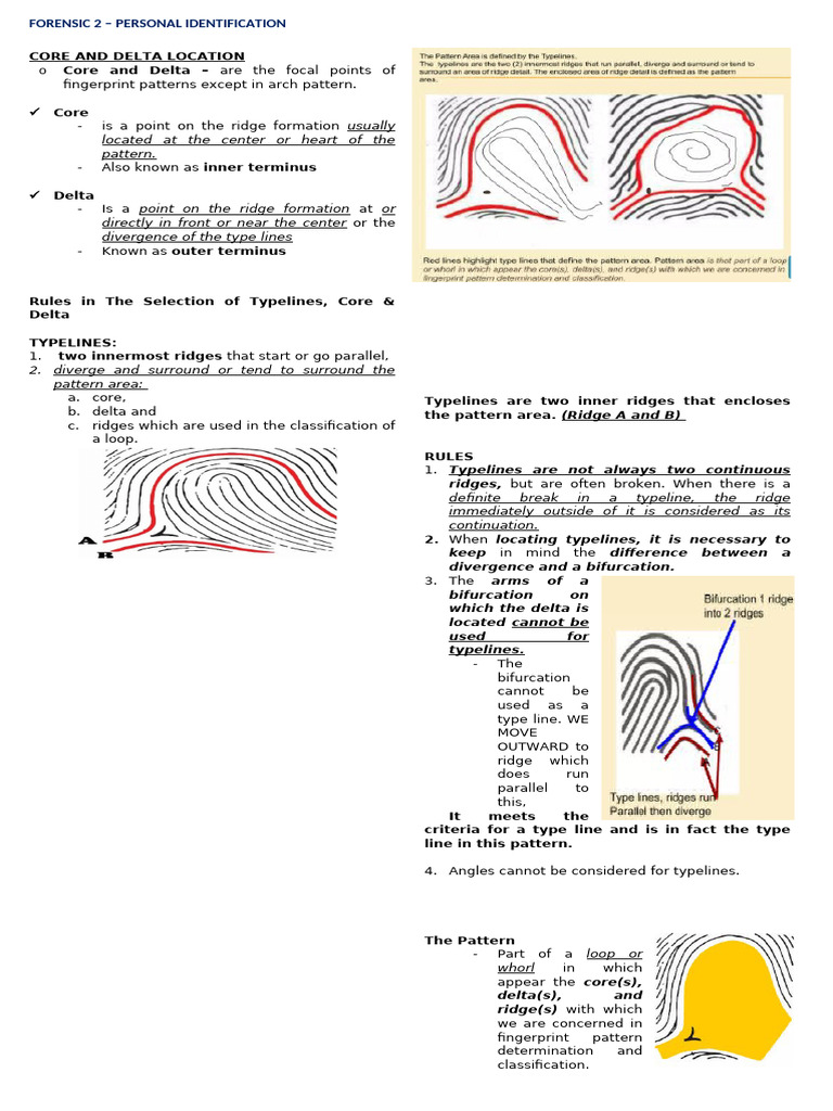 Core and Delta Location | PDF | Fingerprint