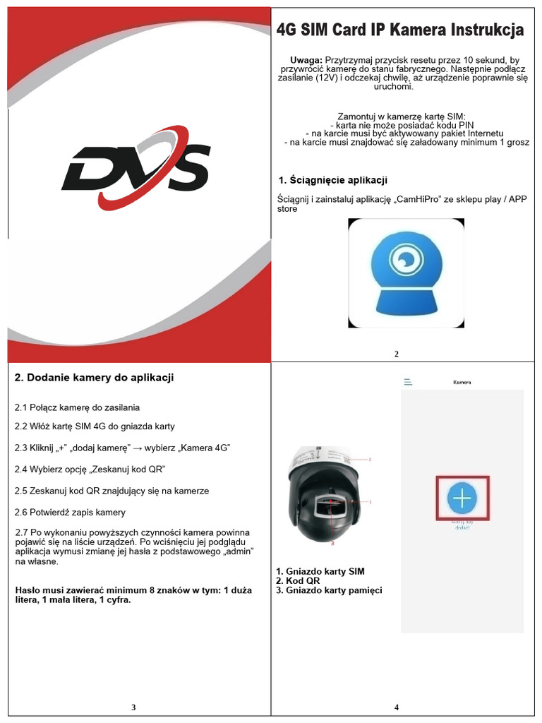 Instrukcja - DVS SDIP5040E IRWs 4G | PDF