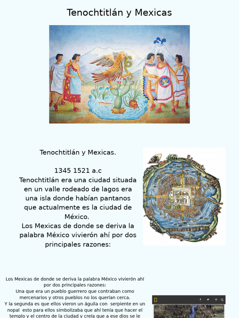 Tenochtitlán y Mexicas. 1345 1521 A.C Tenochtitlán Era Una Ciudad ...