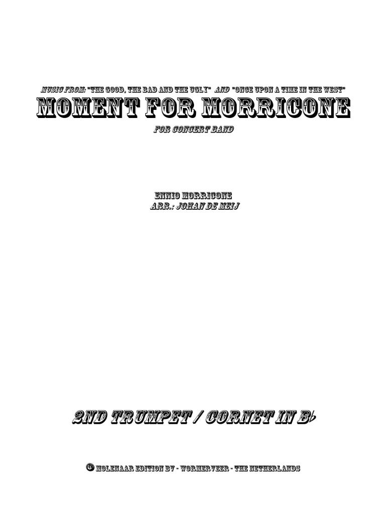 Moment Fo Morricone - 2nd Trumpet & Cornet in BB | PDF
