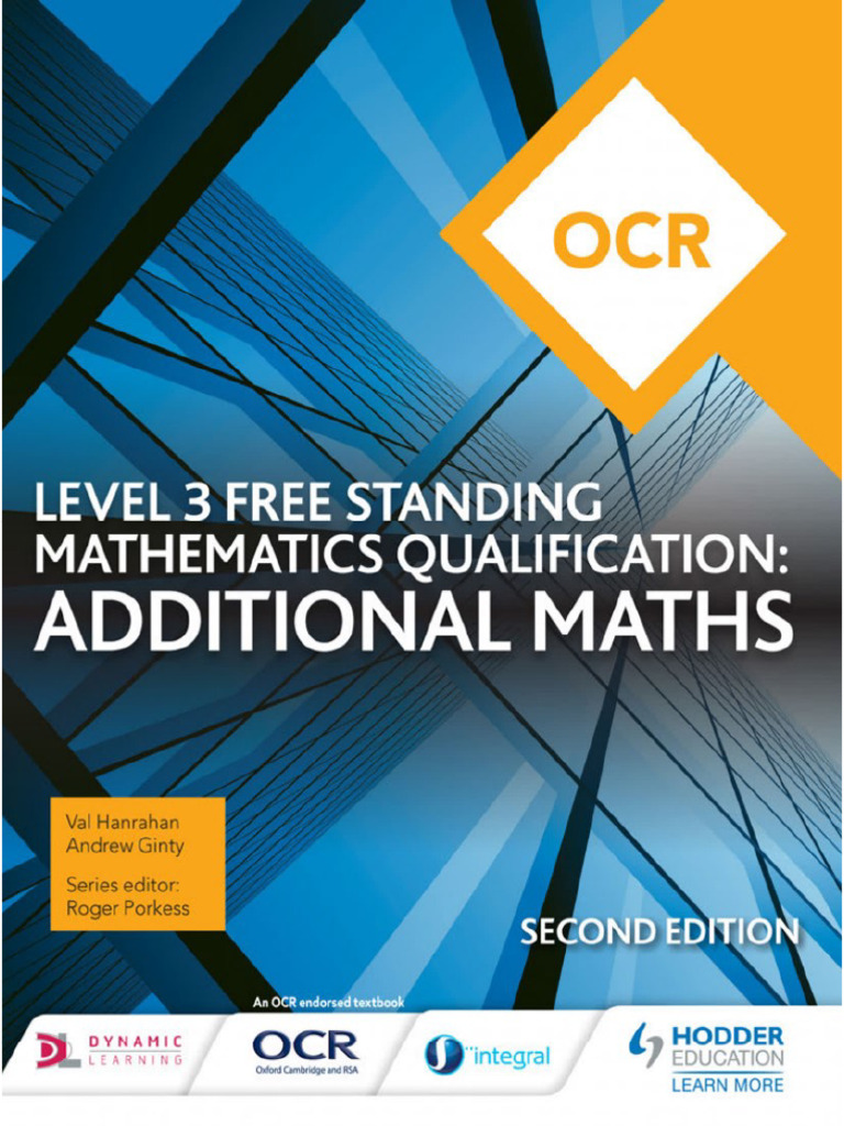 OCR Level 3 Free Standing Mathematics Qualification - Additional Maths ...