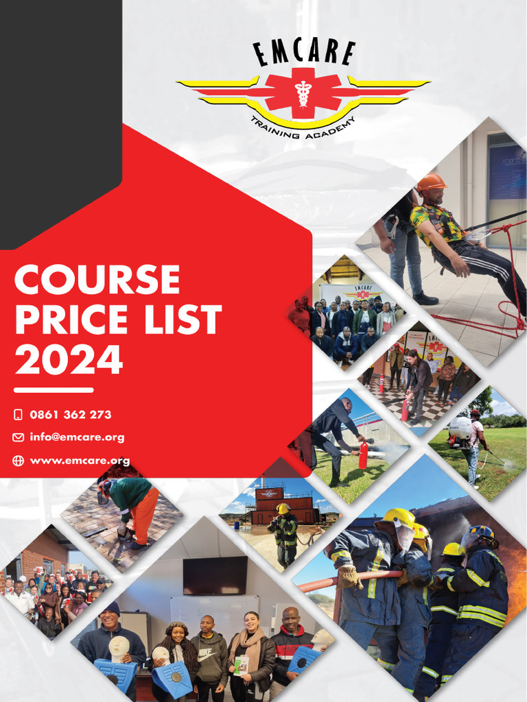 Emcare 2024 Course Fees and Schedule | PDF | First Aid | Safety