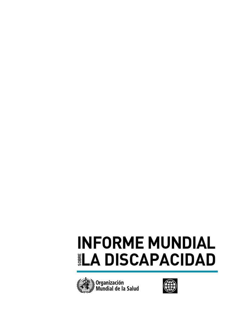 Informe Oms Discapacidad | PDF | Invalidez | Organización Mundial de la Salud