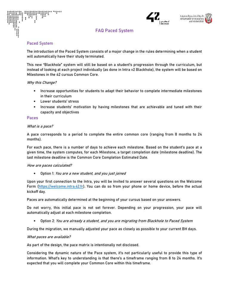 FAQ Paced System Dec 2024 | PDF