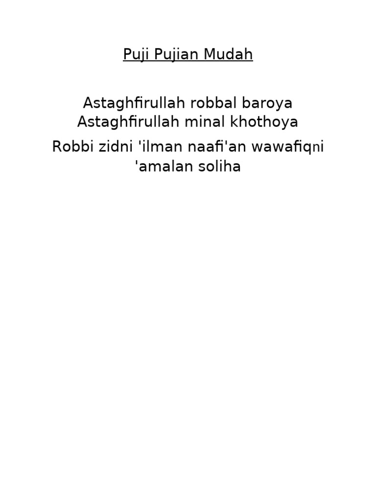 Puji Pujian Mudah | PDF