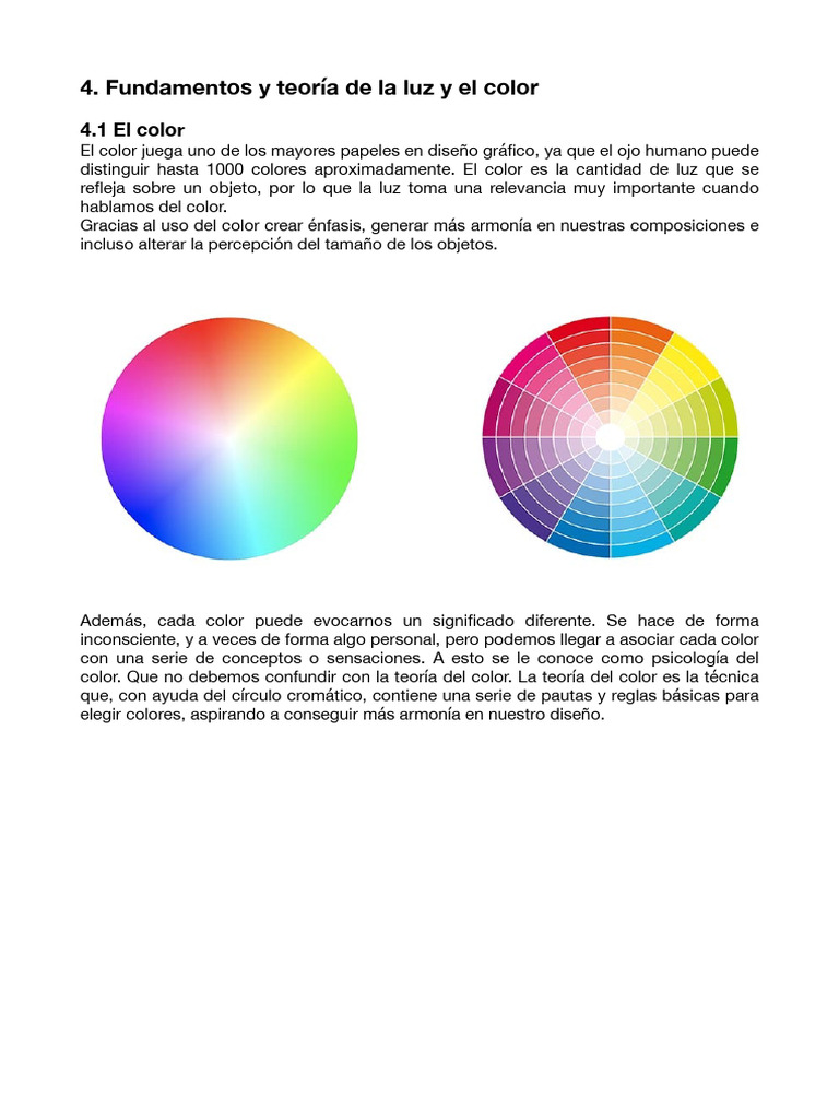 Fundamentos y Teoría de La Luz y El Color | PDF | Color | Psicofísica