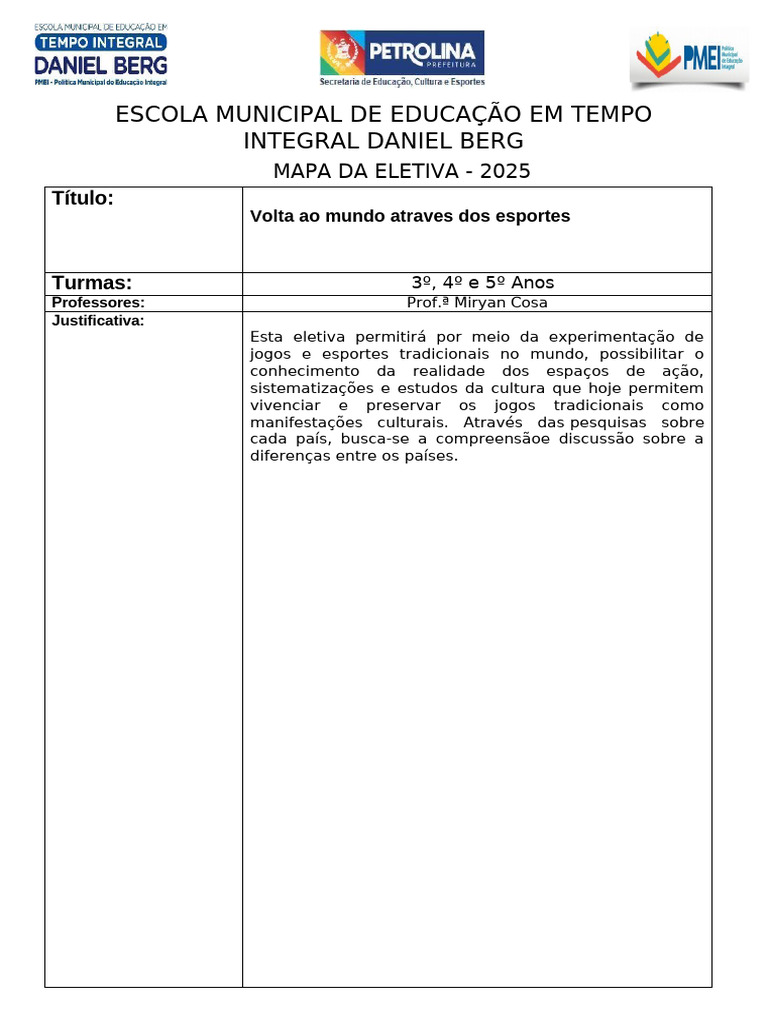 Mapa Da Eletiva Play and Speak | PDF | Jogos Olímpicos | Narrativa