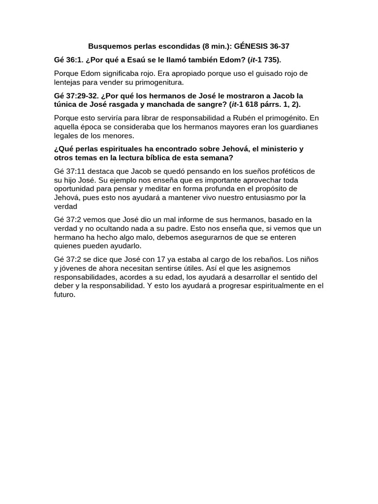 Genesis 36, 37 | PDF