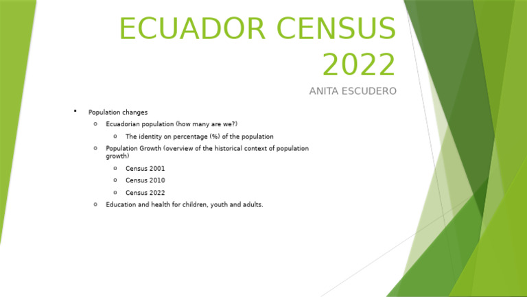 Ecuador Census 2022 Overview | PDF