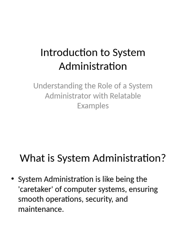 Introduction_to_System_Administration | PDF