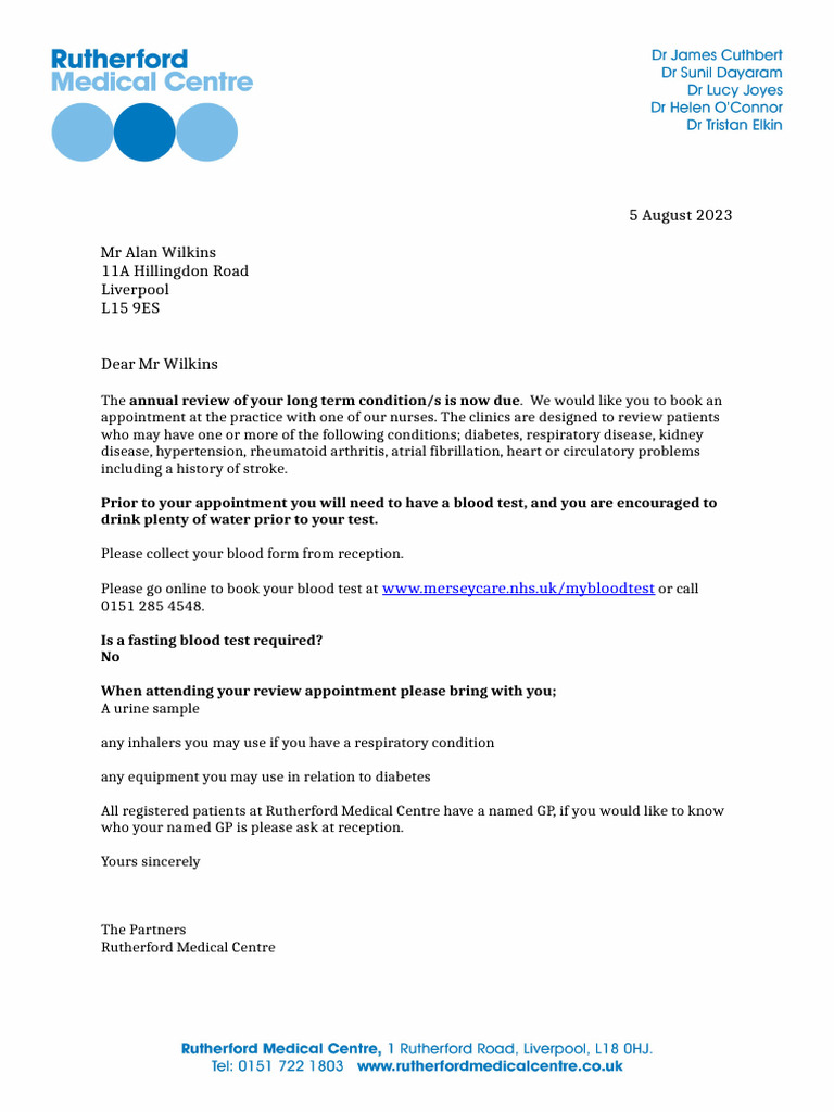 Letter Encounter WILKINS - Alan - MR - 1643 05-Aug-2023 | PDF