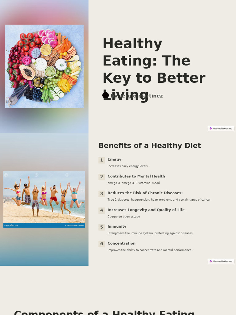 Healthy Eating the Key to Better Living (1) | PDF | Healthy Diet | Foods