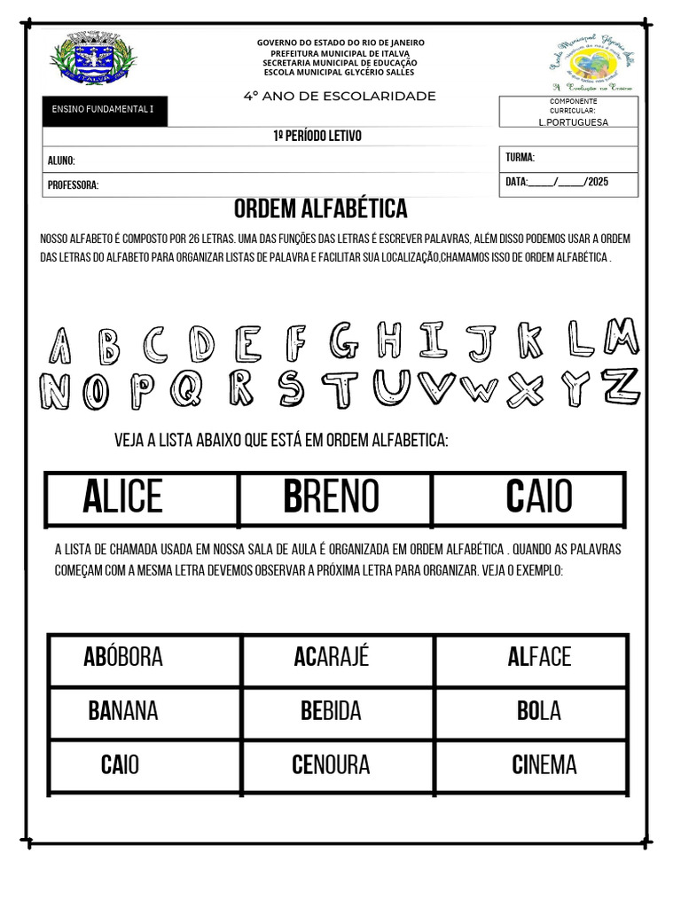 Atividade diagn¢stica 4§5§ ano - L¡ngua Portuguesa.pdf_20250209_112053_0000 | PDF