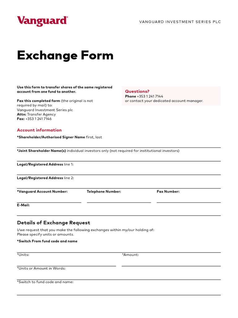 Vanguard Share Transfer Form | PDF | Investor | Economies