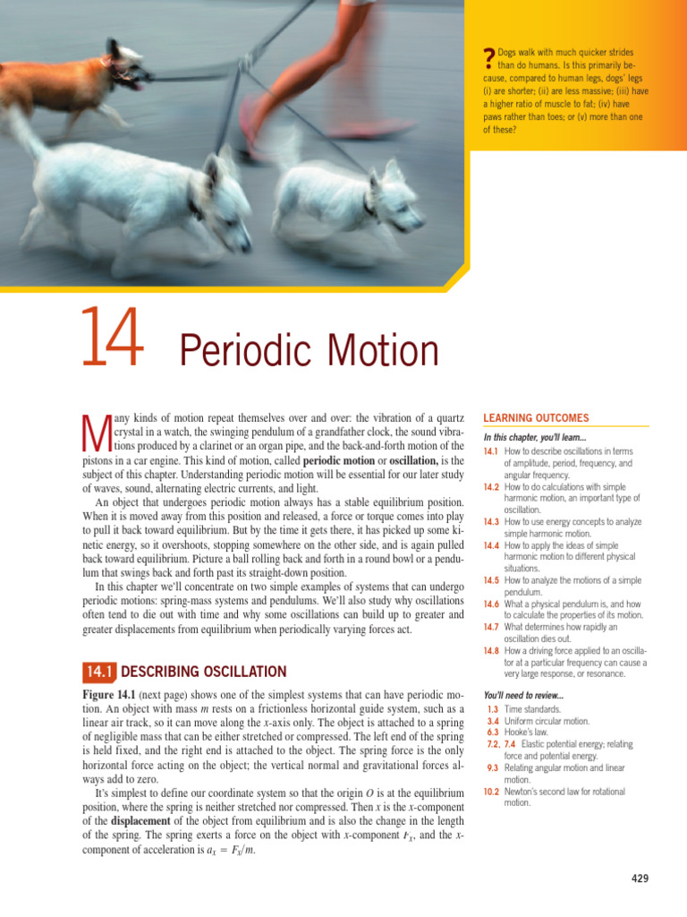 Understanding Periodic Motion Concepts | PDF | Oscillation | Force