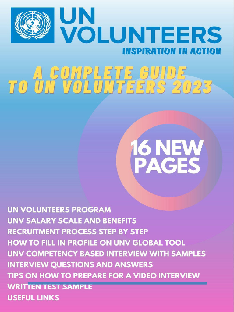 The Guide To The United Nations Volunteers Jobs With Test Samples 2023 ...