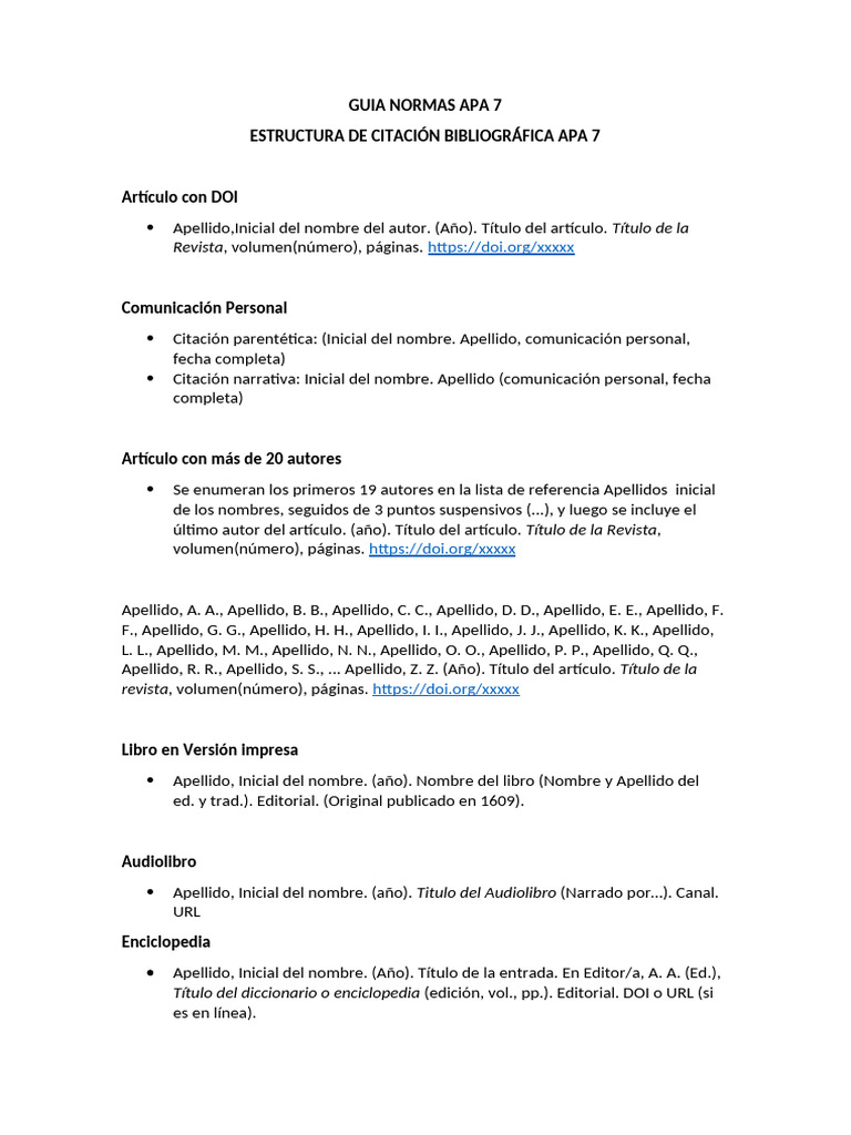 Guia Normas Apa 7 Estructura | PDF | Estilo apa