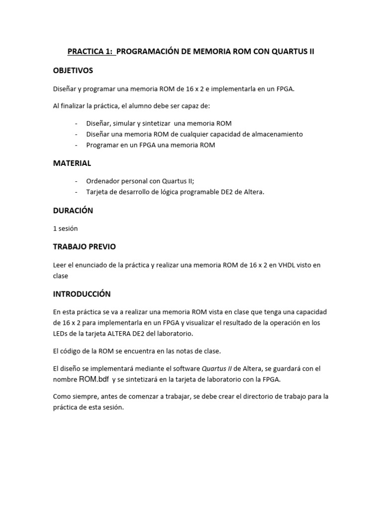 PRACTICA_1_memoria_ROM_1 | PDF | Vhdl | Memoria de sólo lectura