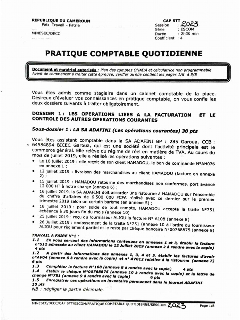 PCQ Cap Escom 2023 - Fna | PDF