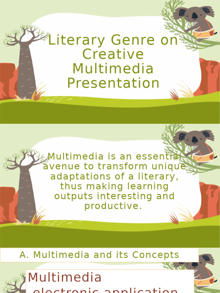 Literary Genre On Creative Multimedia Presentation | PDF | Multimedia | Blog