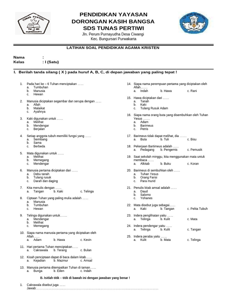 Latihan Soal PAK | PDF