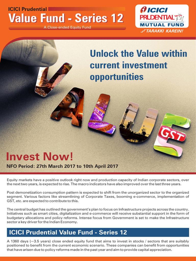 ICICI Prudential Value Fund - One Pager | PDF | Investing | Investment ...