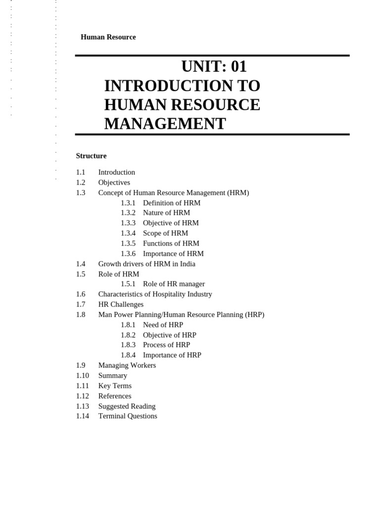 HRM Notes | PDF | Human Resource Management | Human Resources