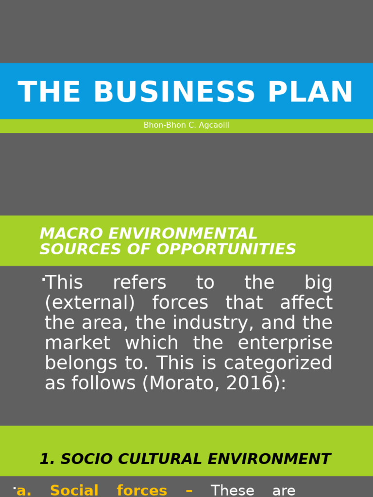 Macro Environmental Analysis for Business Plan | PDF | Swot Analysis ...