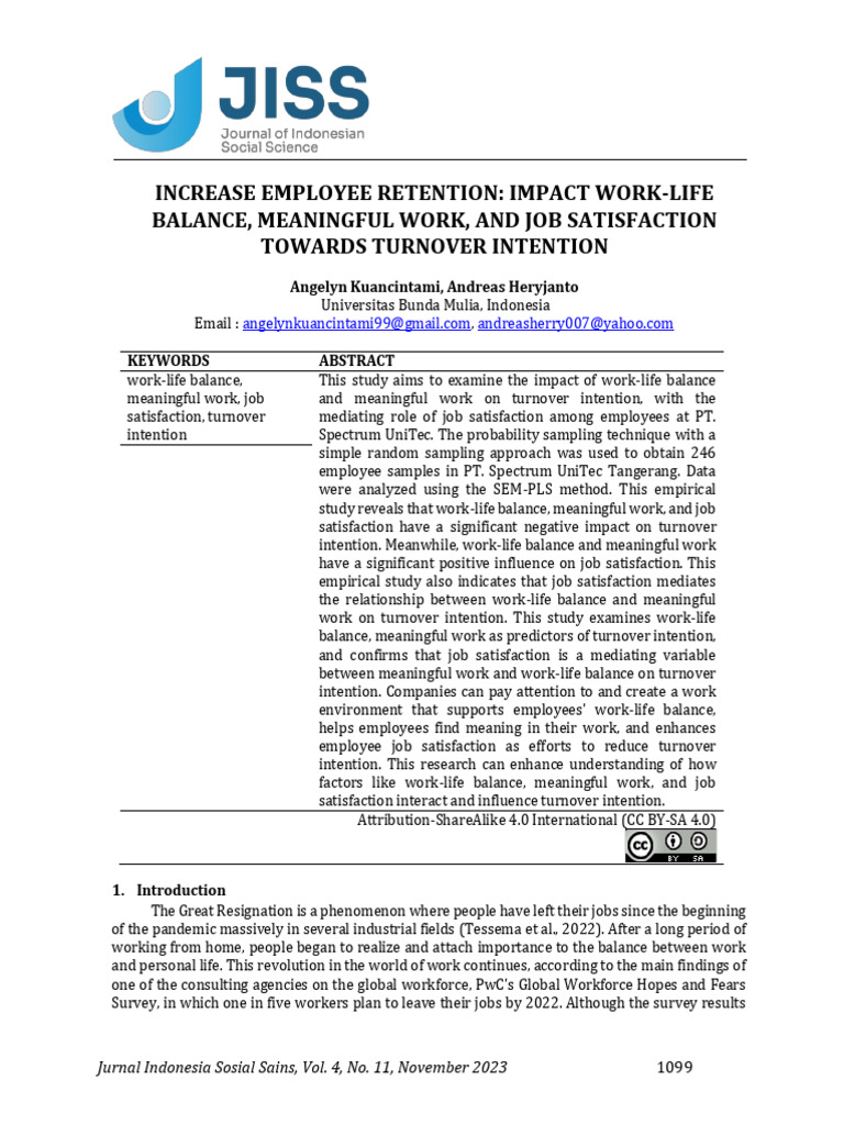 Increase Employee Retention_ Impact Work-Life Balance, Meaningful Work, and Job Satisfaction ...