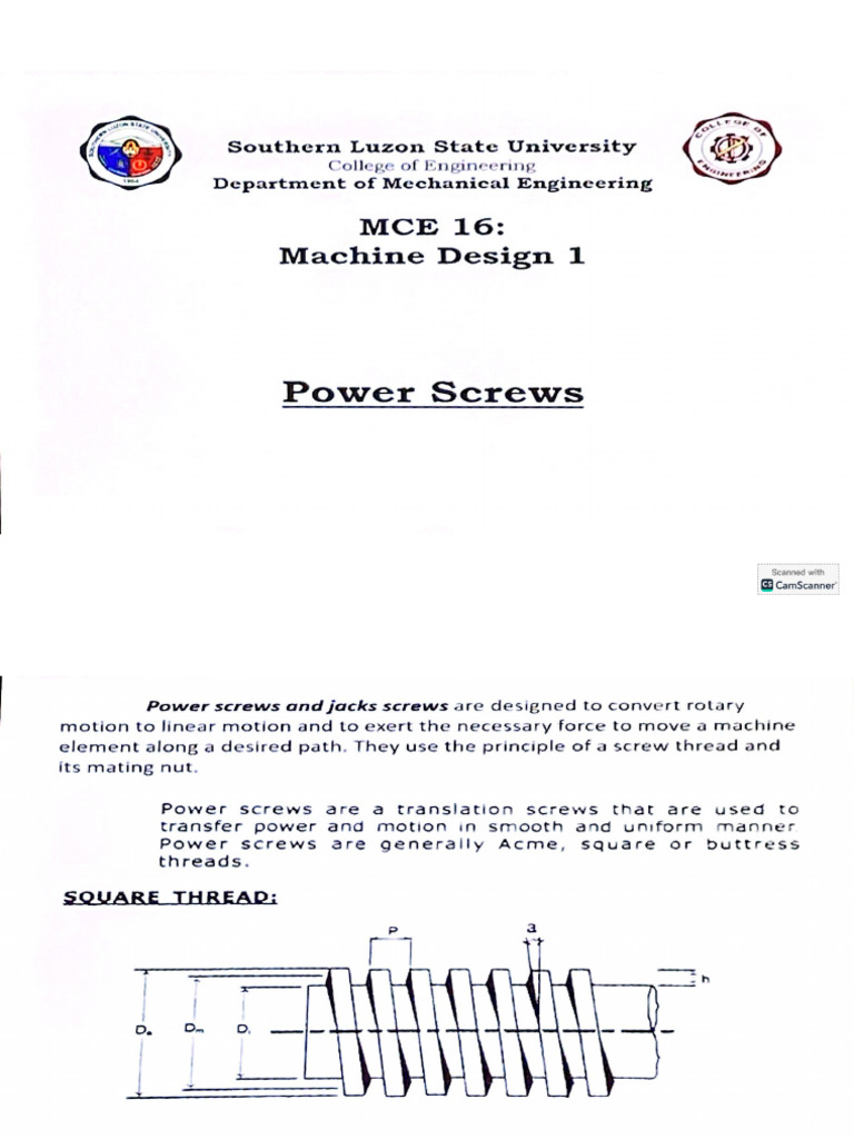 Power Screws | PDF