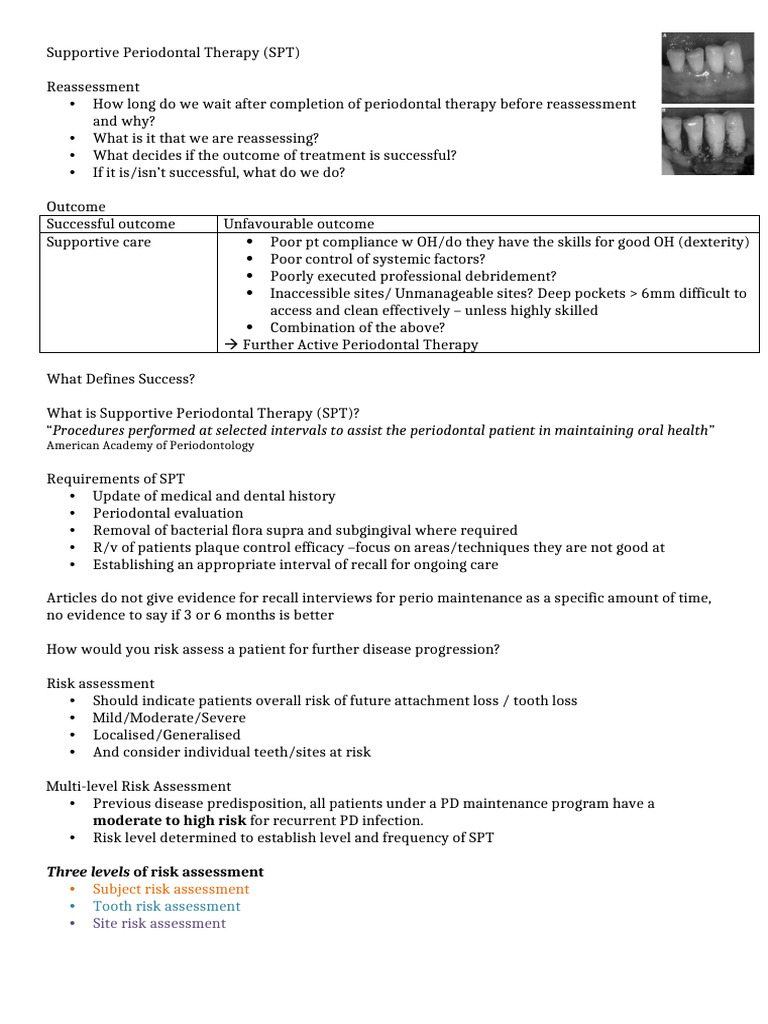 Supportive Periodontal Therapy | PDF | Periodontology | Medical Specialties