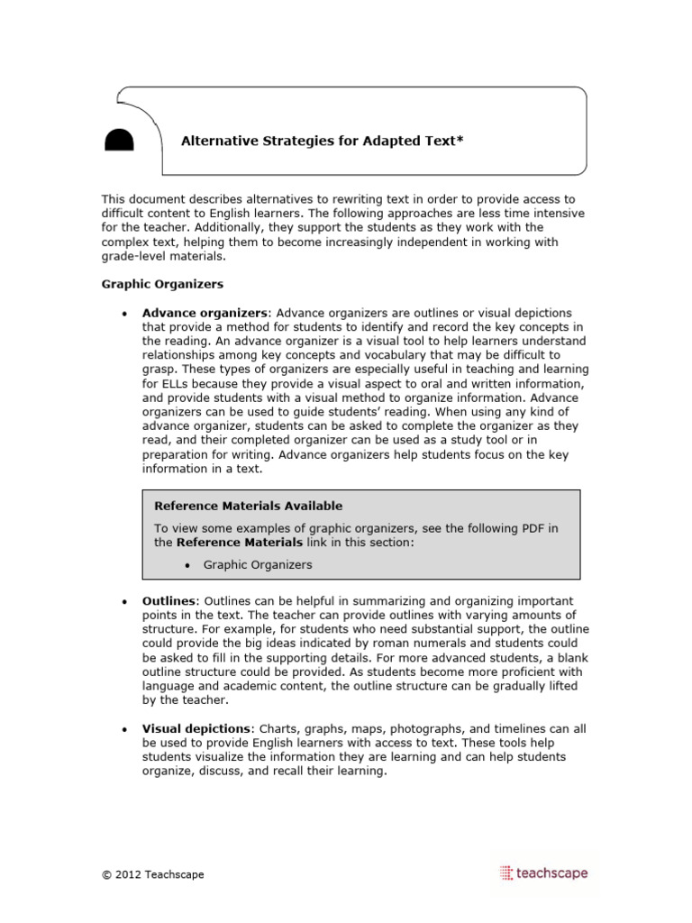 Elr002 Alternative Strategies | PDF | Cognitive Science | Applied ...