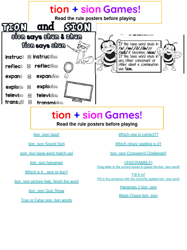 Tion, Sion Games! | PDF