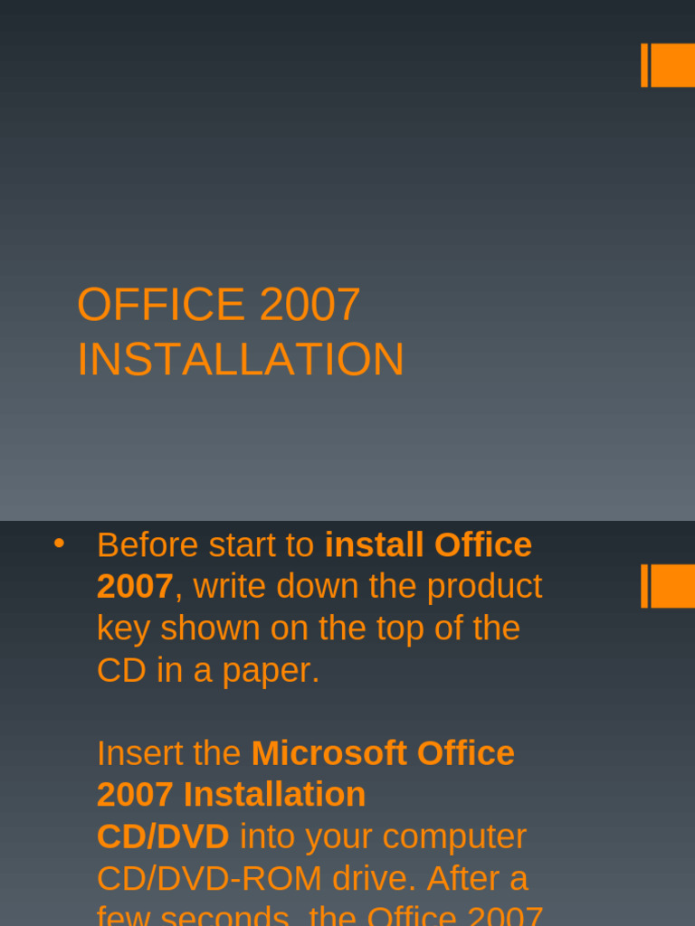 Office 2007 & 2010 Installation Guide | PDF