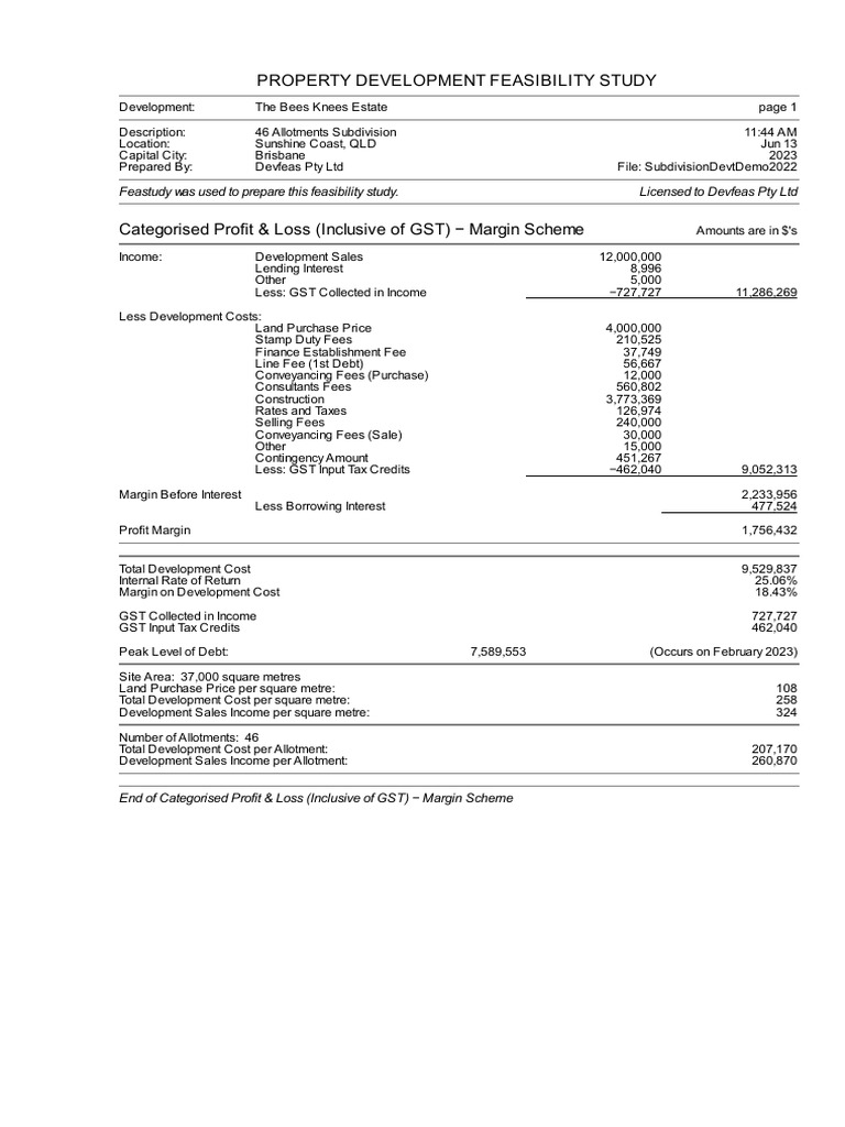Subdivision Devt Demo Reports | PDF | Value Added Tax | Taxes