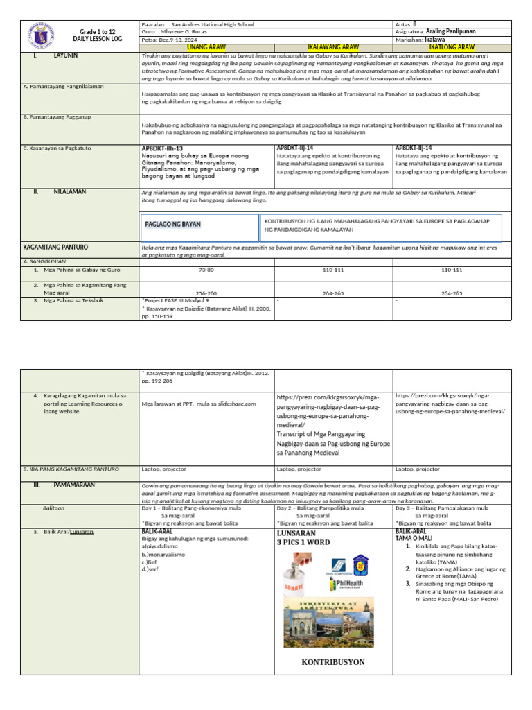 Final Ap8 2nd Lc Week 9 | PDF