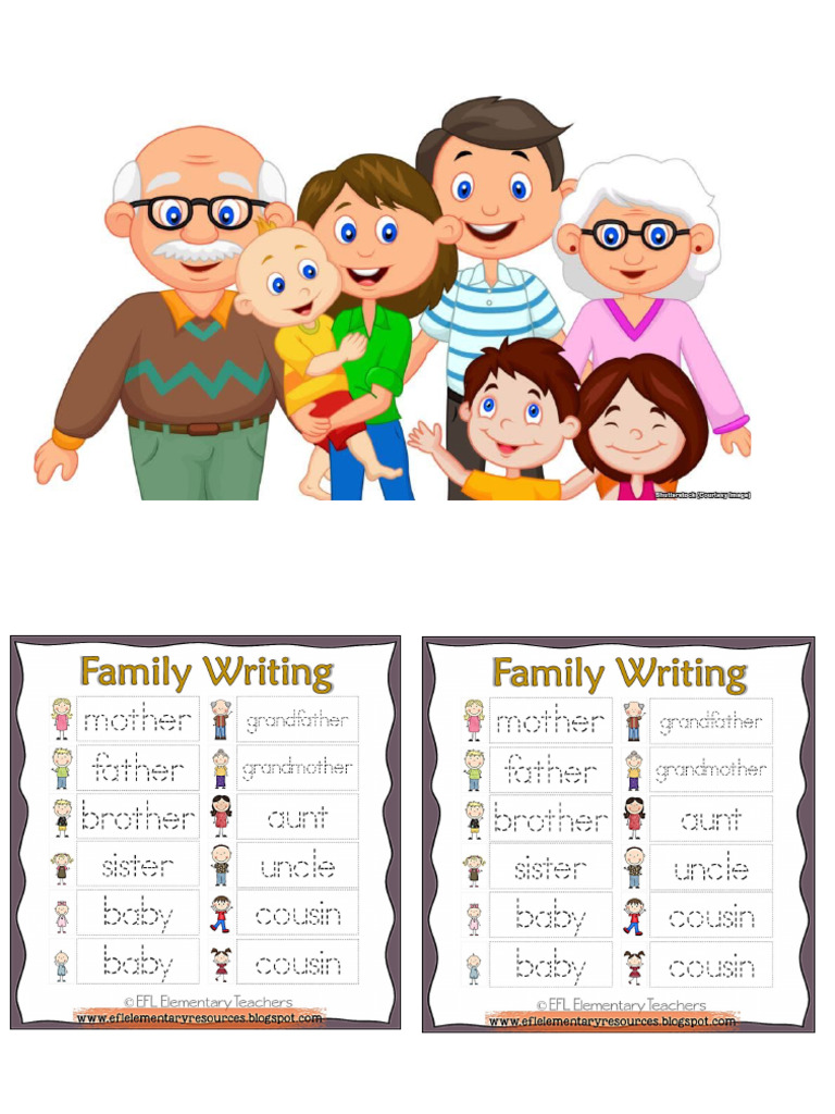 Fa Mily Members Writing | PDF