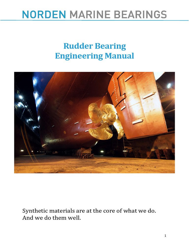 Eng Manual Rudder Bearings - 1.3 | PDF | Bearing (Mechanical ...