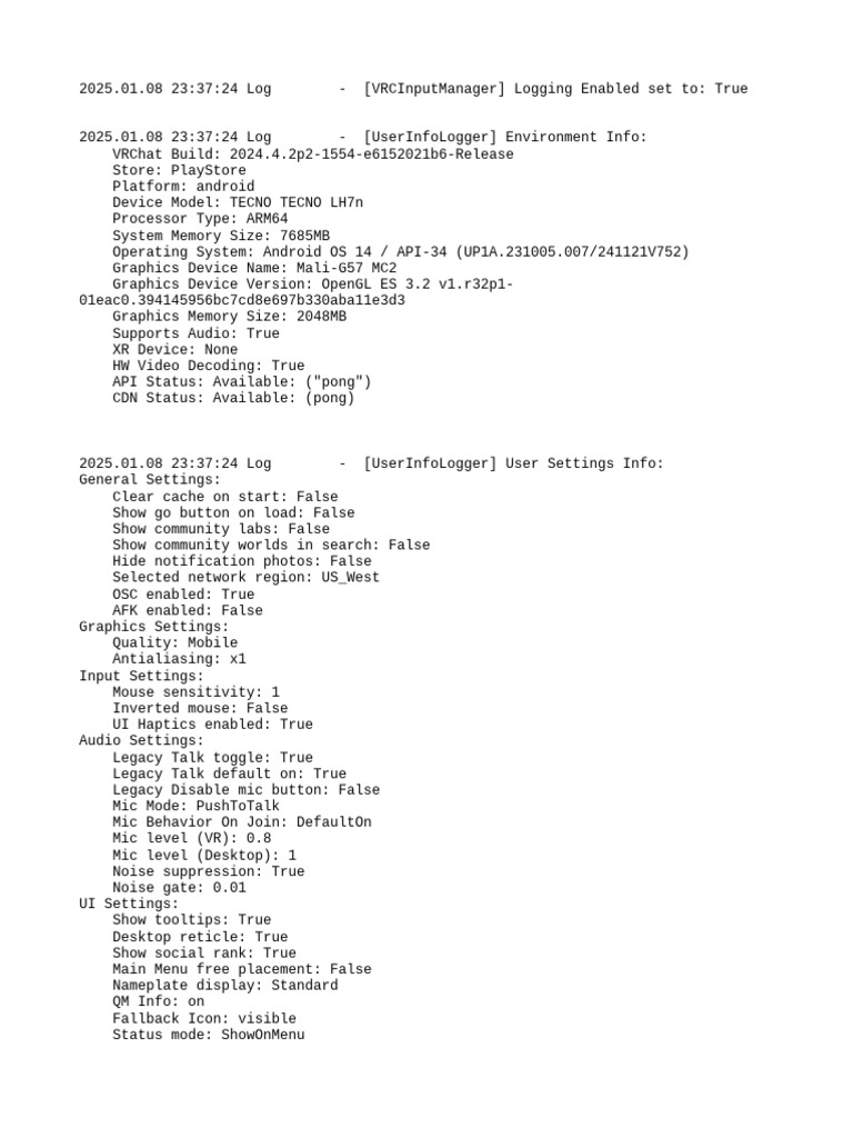 Output - Log - 2025 01 08 - 23 37 24 | PDF | Android (Operating System) | Computer Architecture
