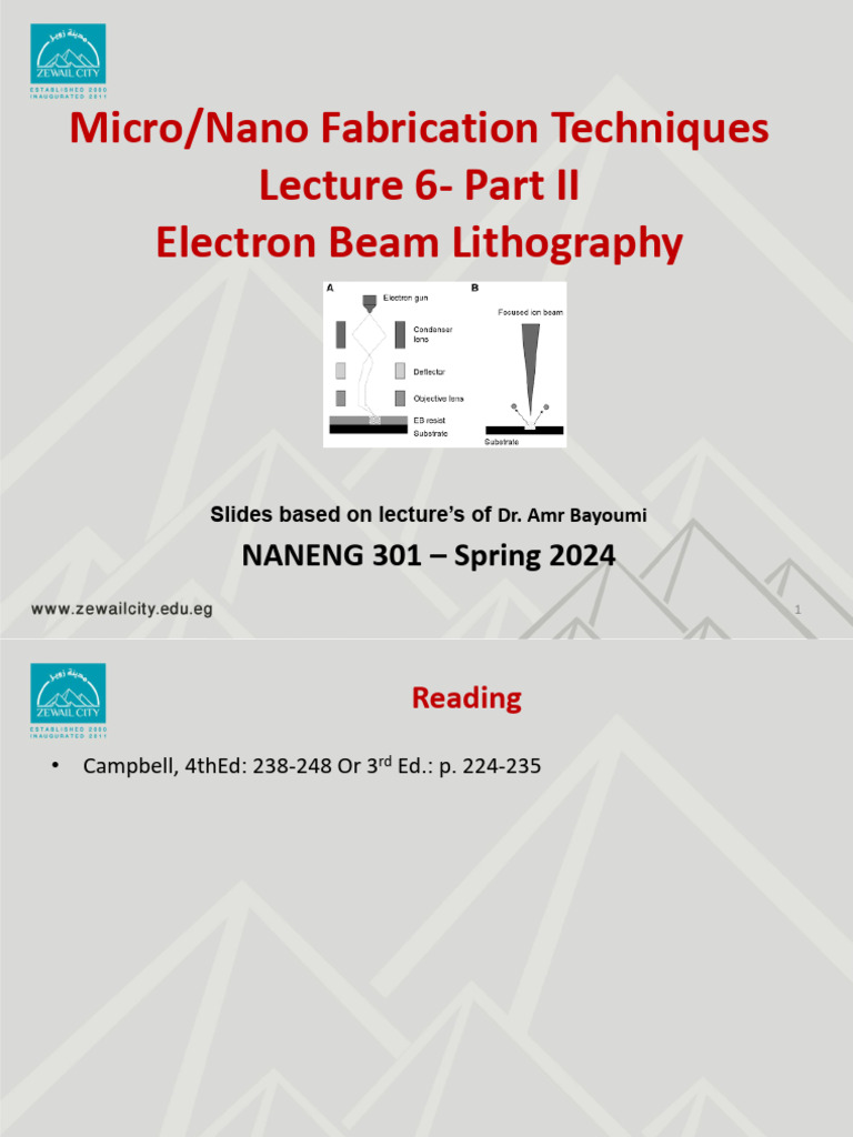 Electron Beam - Lithography | PDF | Photolithography | Electron