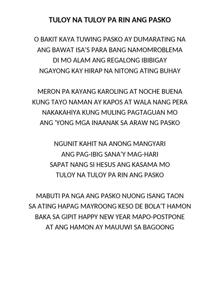 Tuloy Na Tuloy-Wps Office | PDF