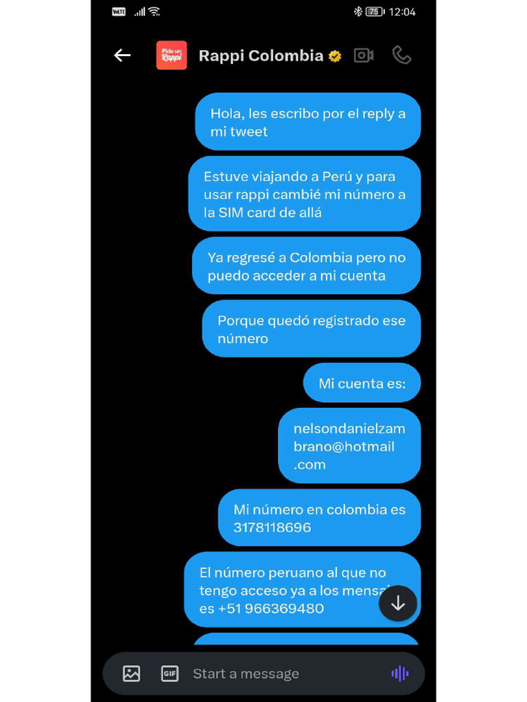 Reclamo Rappi Directo | PDF