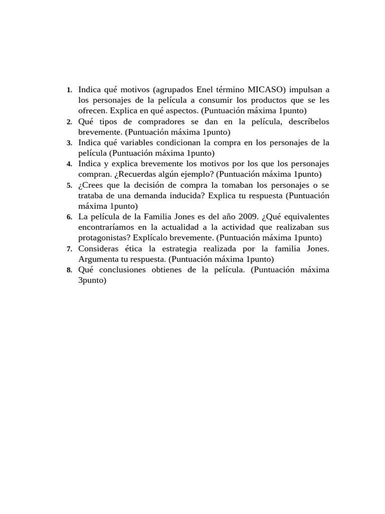 Preguntas Sobre La Familia Jones | PDF