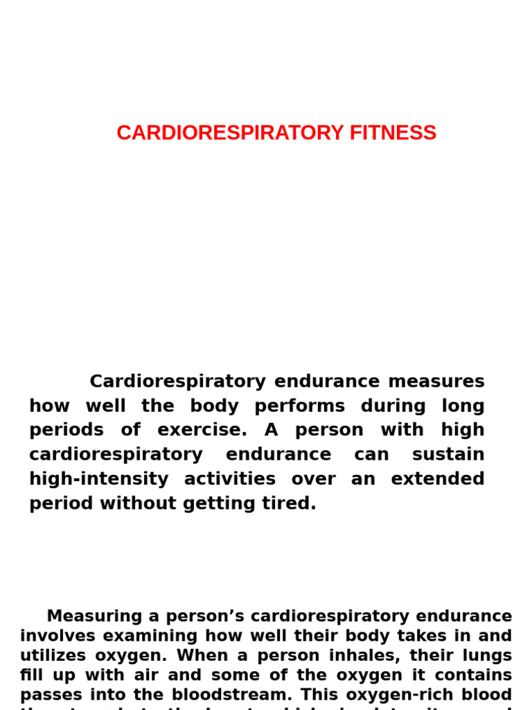 Week 12 Lesson 10 Cardiorespiratory Fitness CRF | PDF | Physical ...