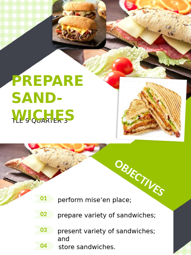 Lesson-1quarter 2 Prepare Sandwiches | PDF | Knife | Blade