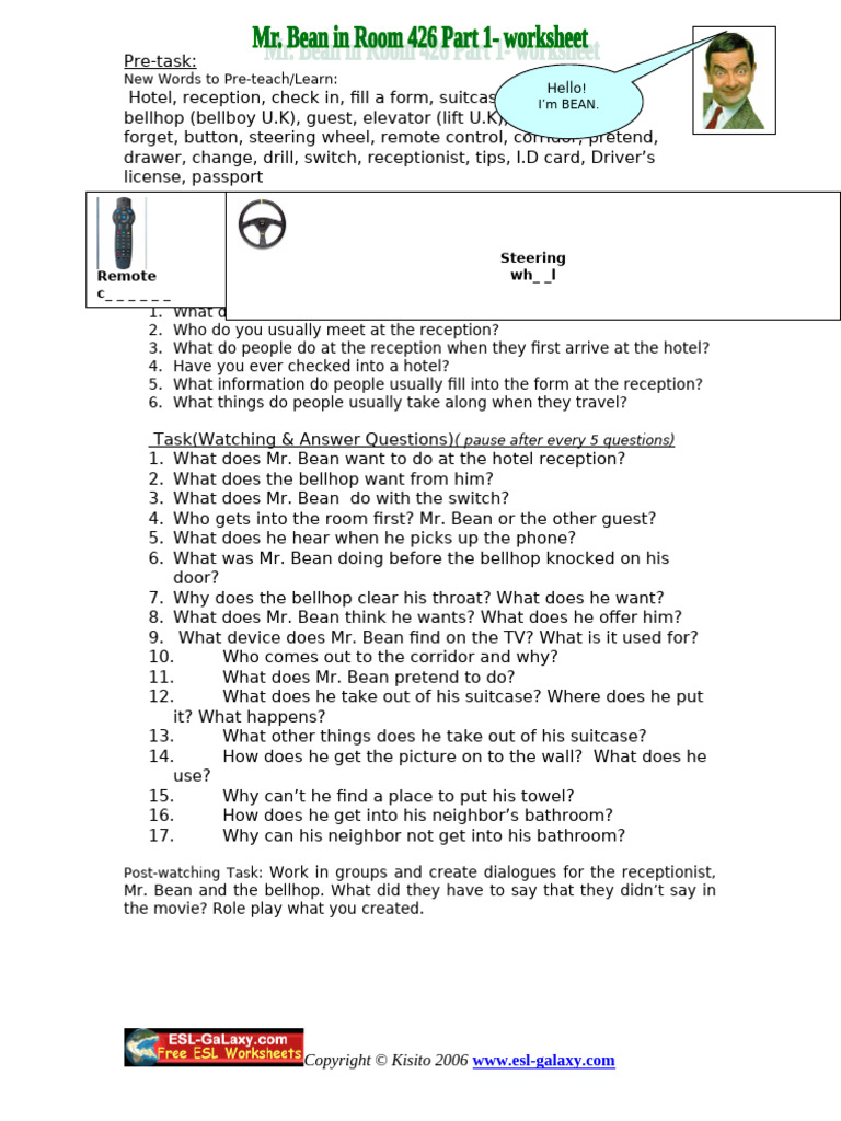 Mr Bean in Room 426 | PDF