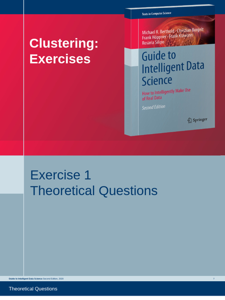Chapter7_Clustering_Exercises_v2_20230112 | PDF | Cluster Analysis | Theoretical Computer Science