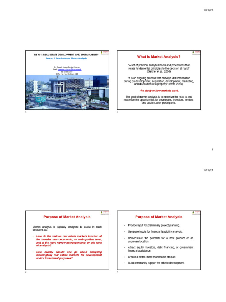 Lecture 2a - Introduction To Market Analysis | PDF | Renting | Economics